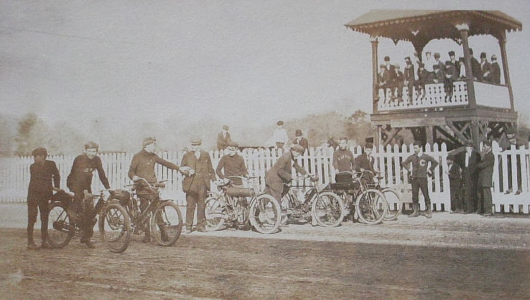 Fast is fast...: Early dirt track race.