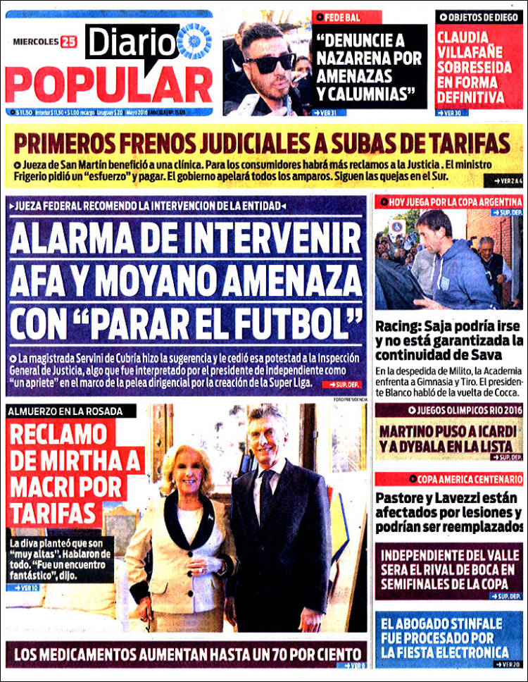 NOTICIAS DE OMEGA RADIO: TITULARES DE LOS DIARIOS ARGENTINOS DE HOY