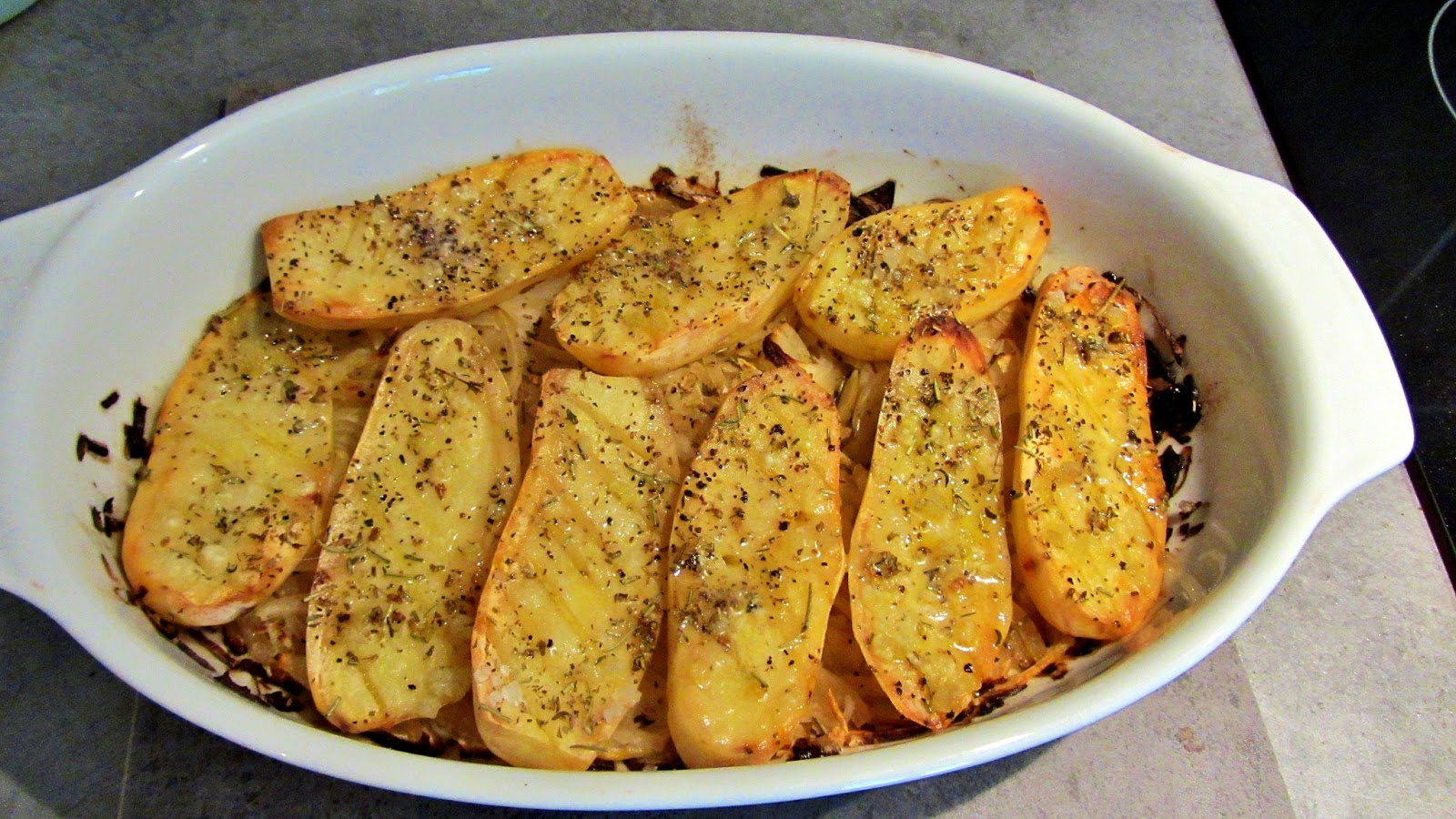 les recettes de Babeth: Demi-pommes de terre cuites au four