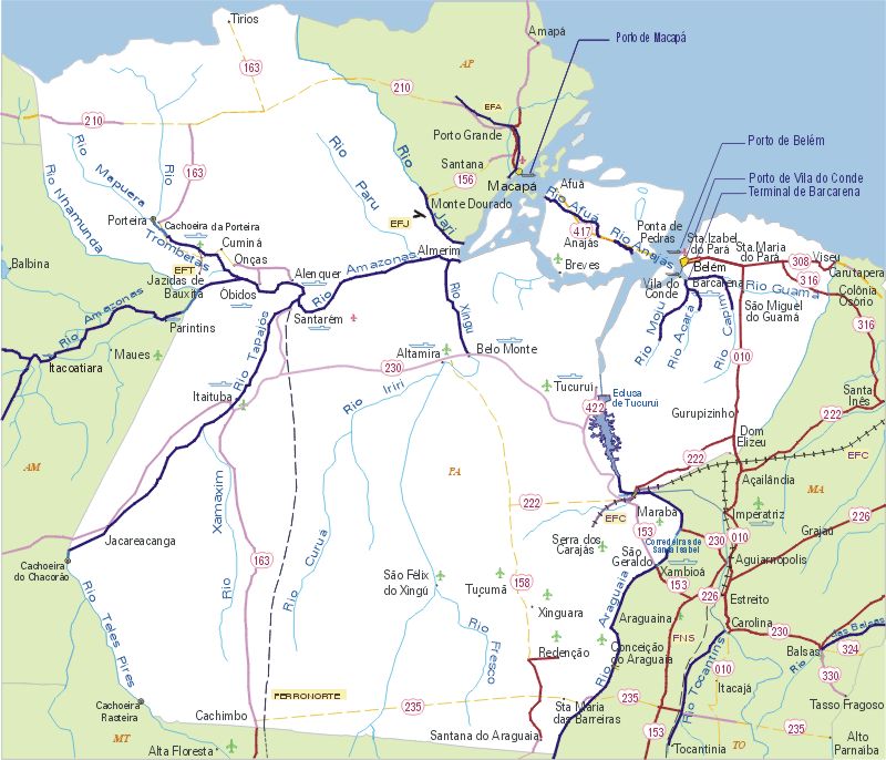 Mapas do Estado do Pará - Fox Press™