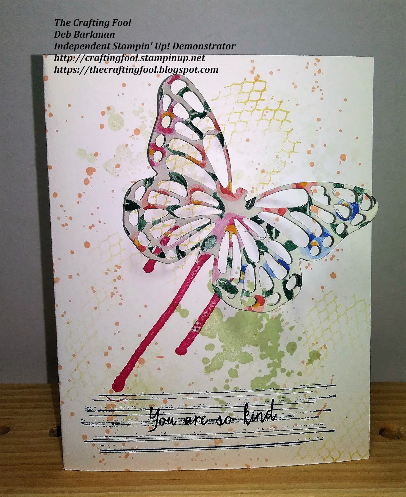 The Crafting Fool: Throwback Thrusday: Watercolor Wings and Butterfly Thinlits