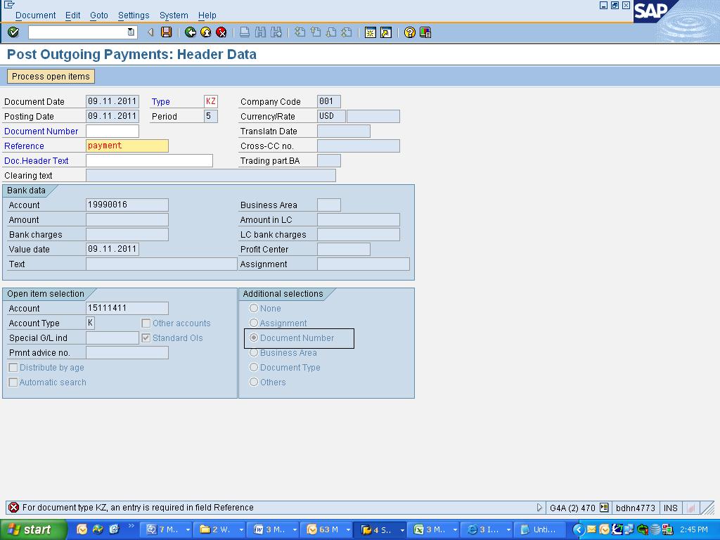 SAP MM : steps for paying vendor in SAP with reference to supplier invoice