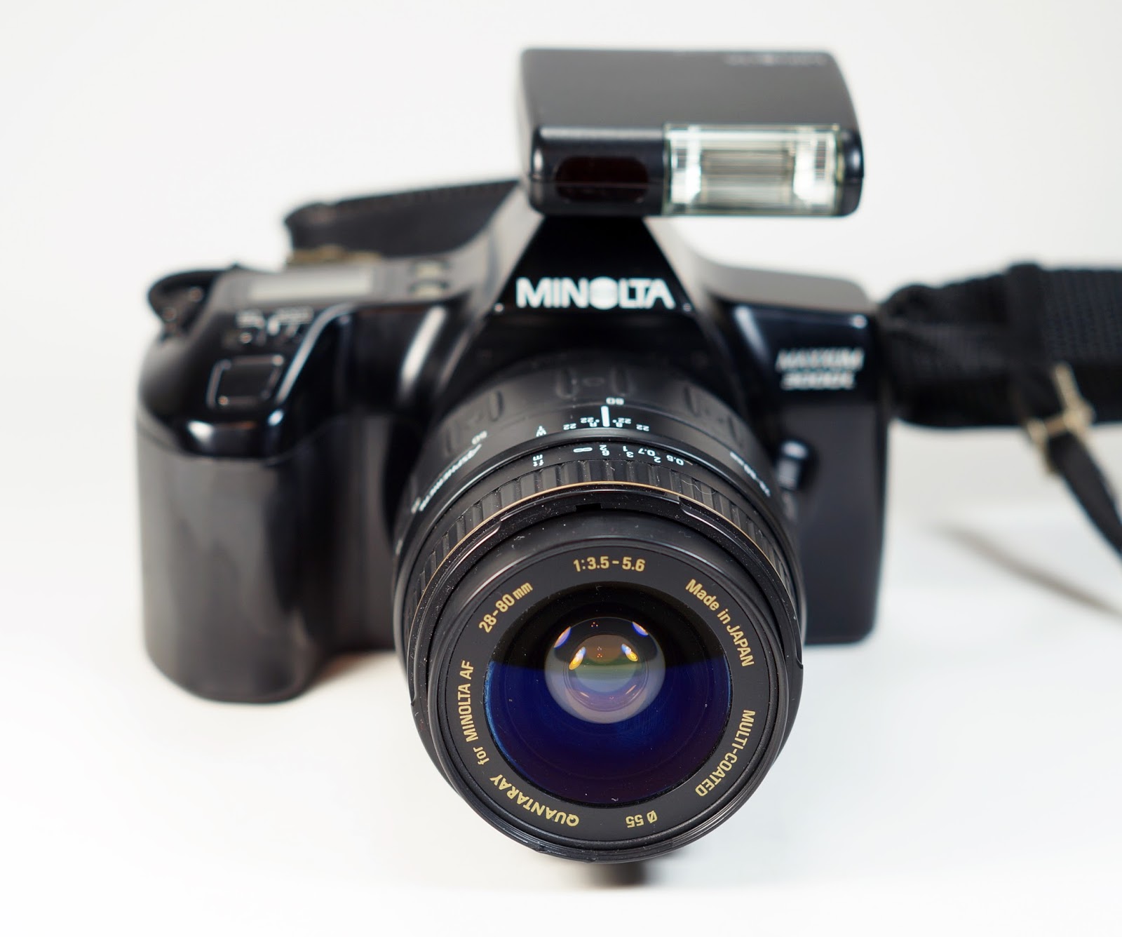 Minolta Maxxum 3000i 35mm SLR Film Camera Quantaray 28-80mm Lens & D ...