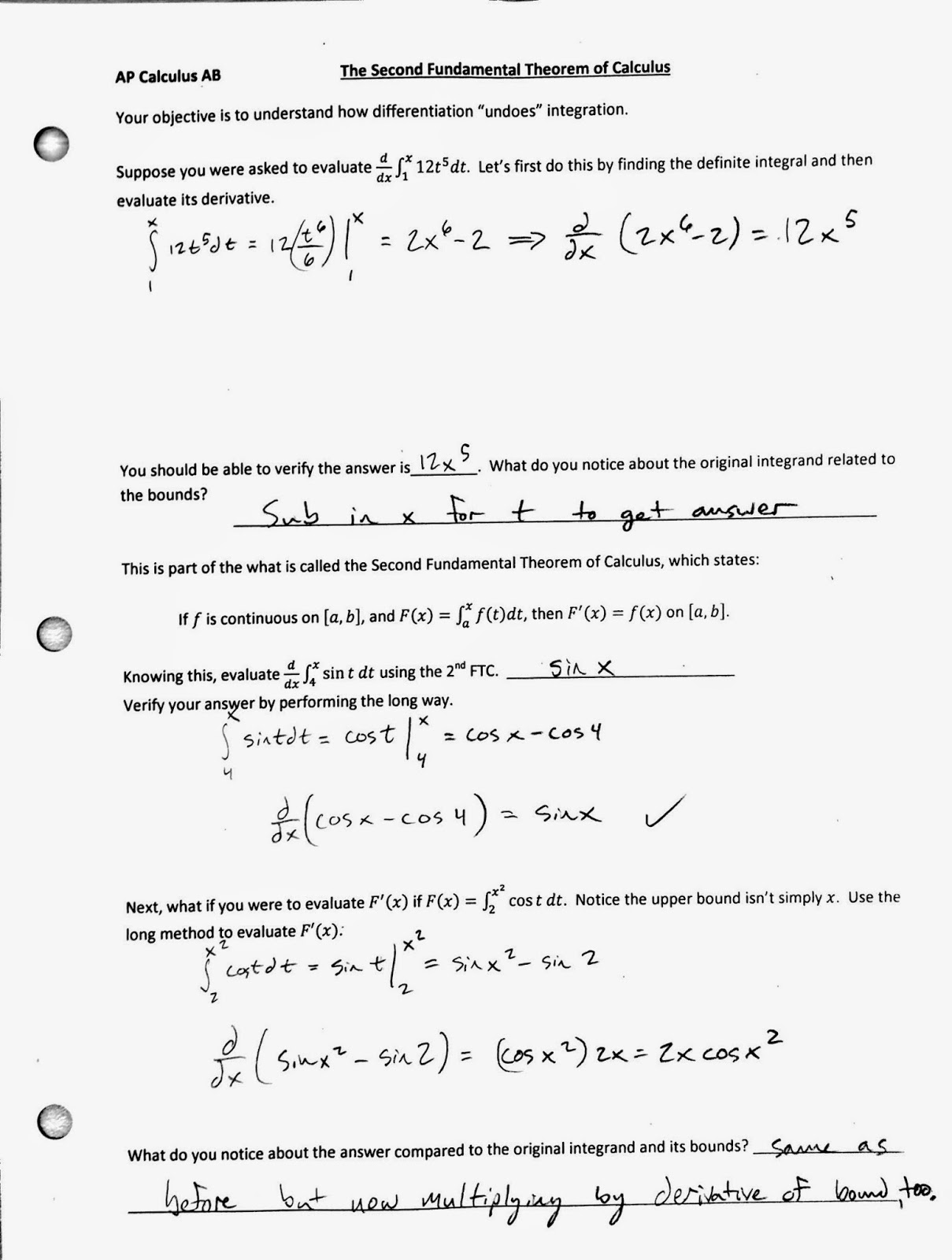 Mr. Suominen's Math Homepage: AP Calculus 2/6/15