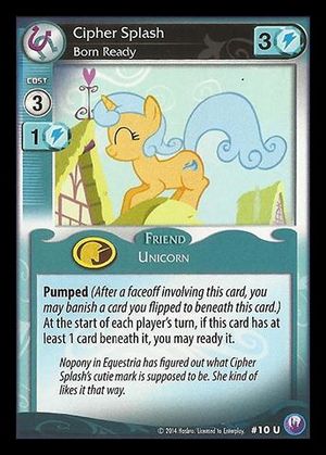 MLP Cipher Splash, Born Ready CCG Cards | MLP Merch