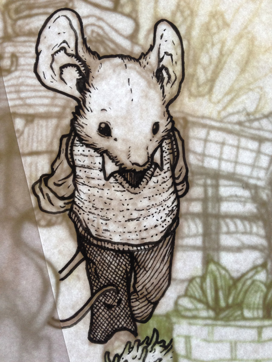 David Petersen's Blog: Wind In the Willows: Field Mice Illustration Process
