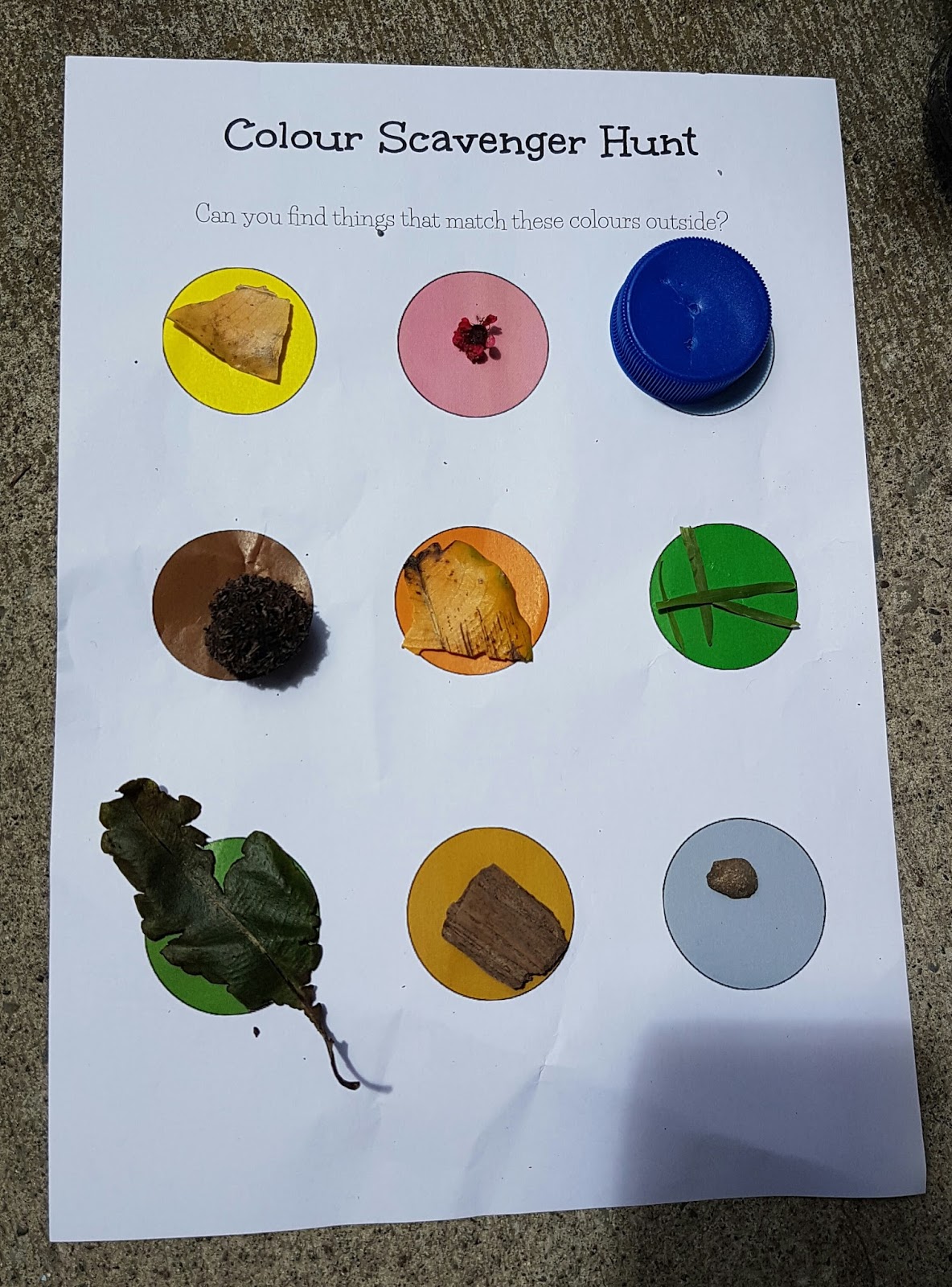 Nifty Nine: Colour Scavenger Hunt