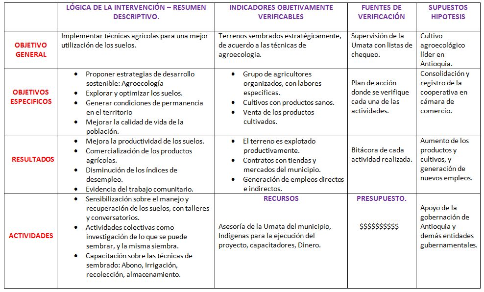 Matriz de Planificacion