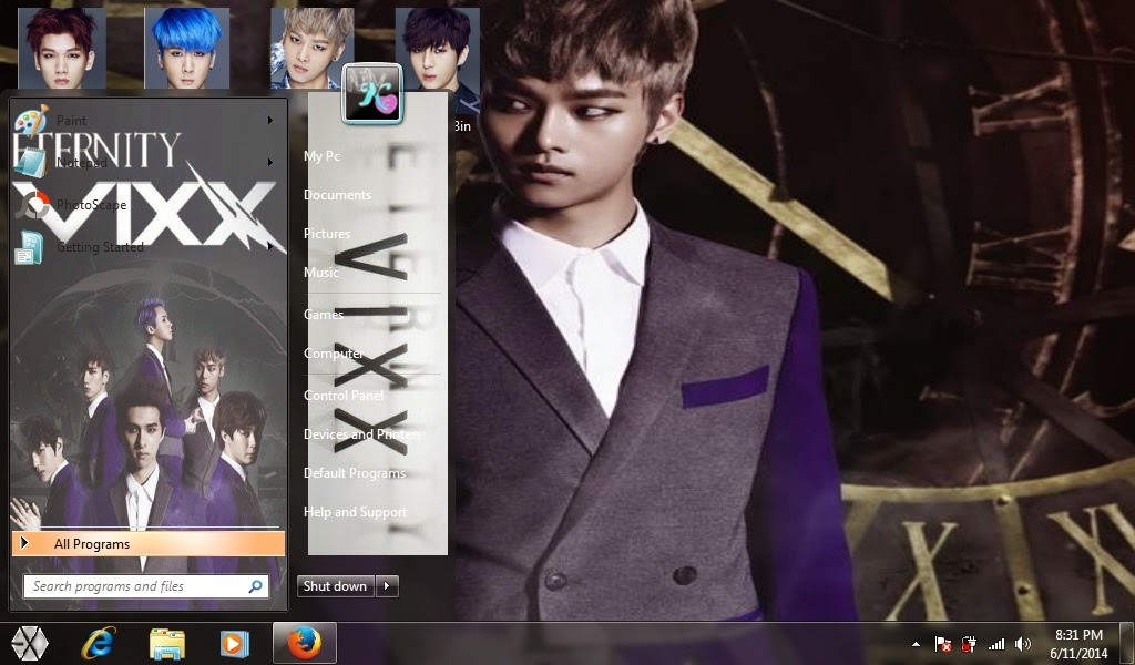 My Kpop Fanatik: VIXX - ETERNITY WINDOWS 7 THEME