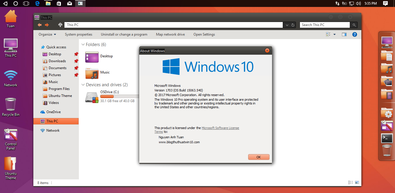 Ubuntu Theme For Windows 10