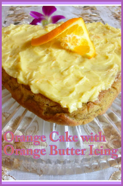 ORANGE CAKE WITH ORANGE BUTTER ICING