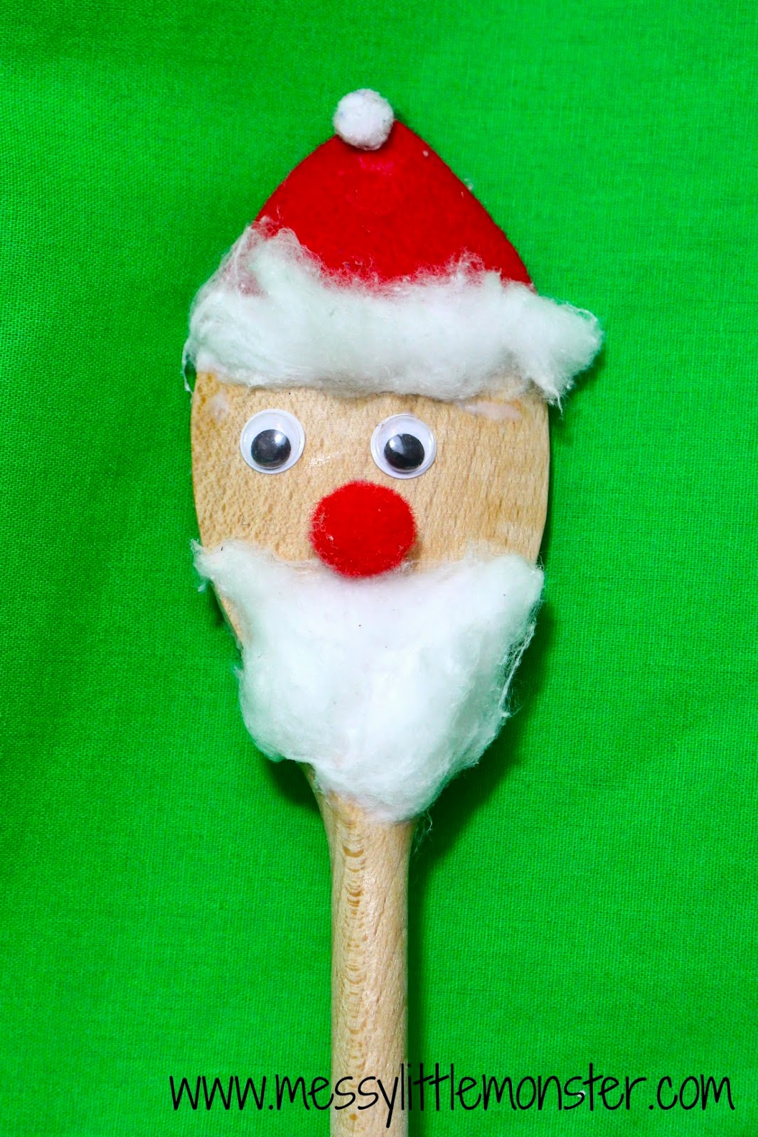 Santa and Rudolf Christmas Spoon Puppets - Messy Little Monster