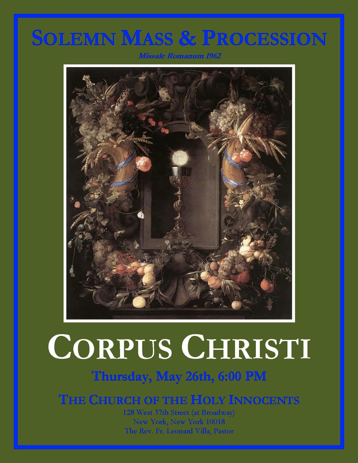 RORATE CÆLI: Event: Traditional Latin Mass and Procession in New York City