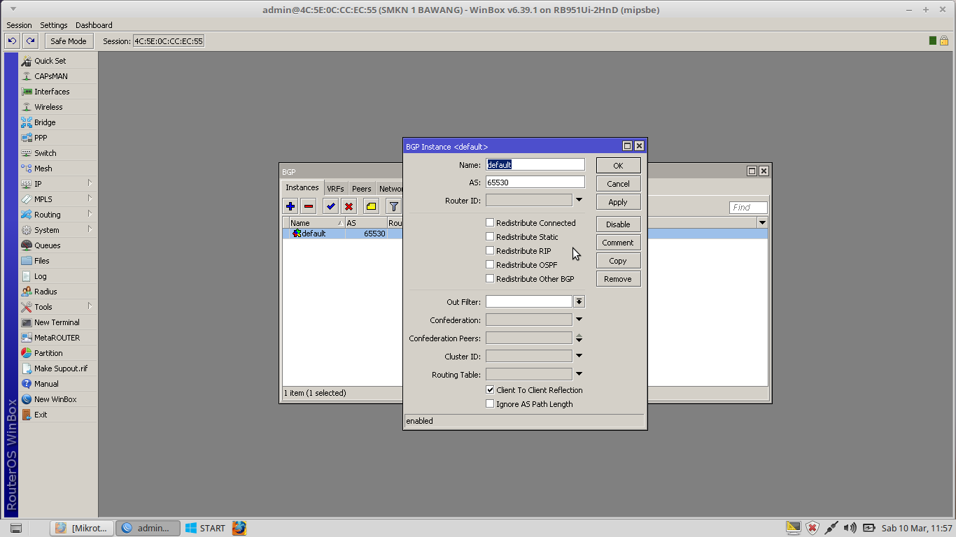 Konfigurasi Routing BGP pada Mikrotik - Sismy Nindina