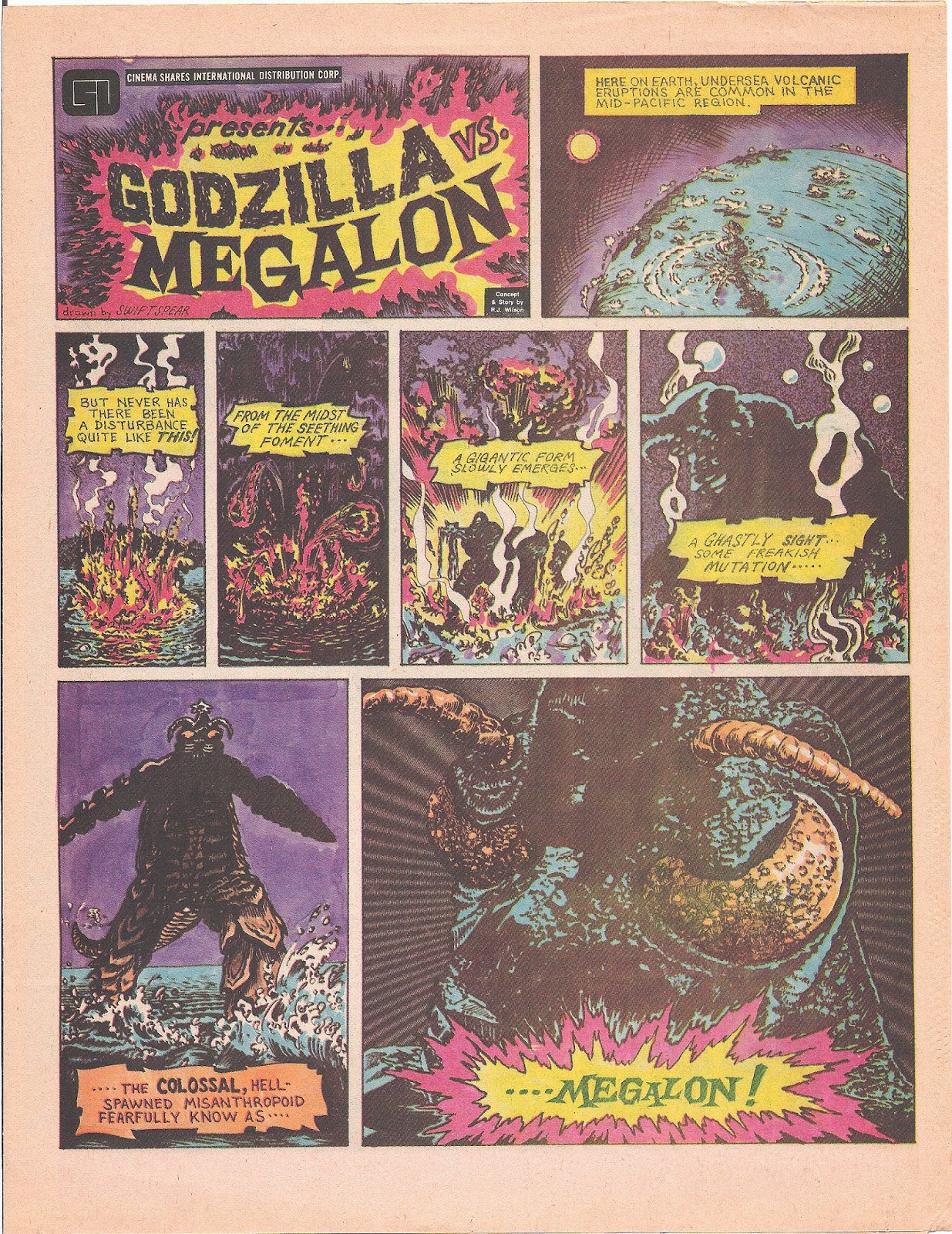 the sphinx: Rare Godzilla Vs. Megalon Comic Scans! (Cinema Shares, 1976)