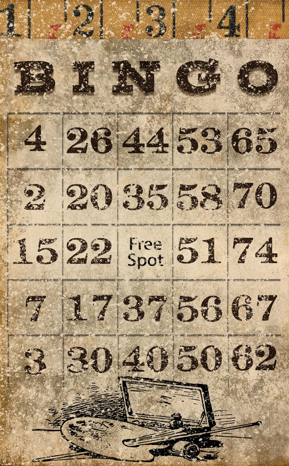 Bountiful Heirlooms: Free Printables: Grunge Bingo Cards