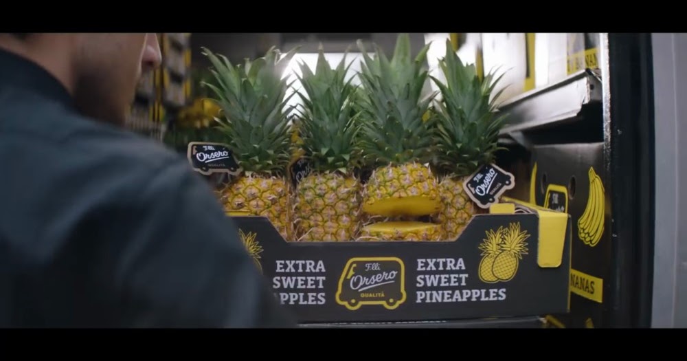 Pubblicità ananas Fratelli Orsero con musica reggae