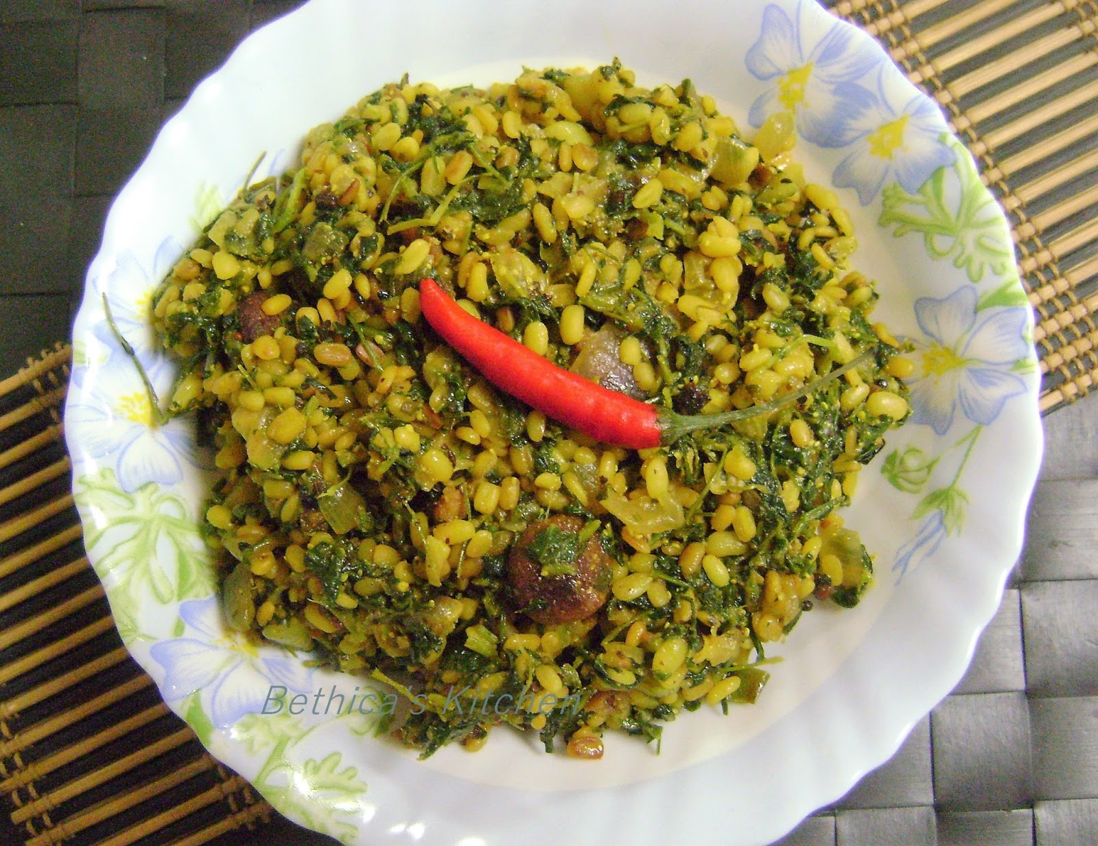 Bethica's Kitchen Flavours: Methi & Moong Dal Stir Fry (Fenugreek ...