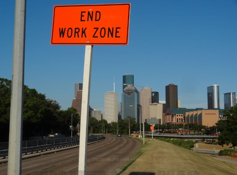 Houston Streetwise: Houston Road Construction "Begin Work Zone" Sign ...