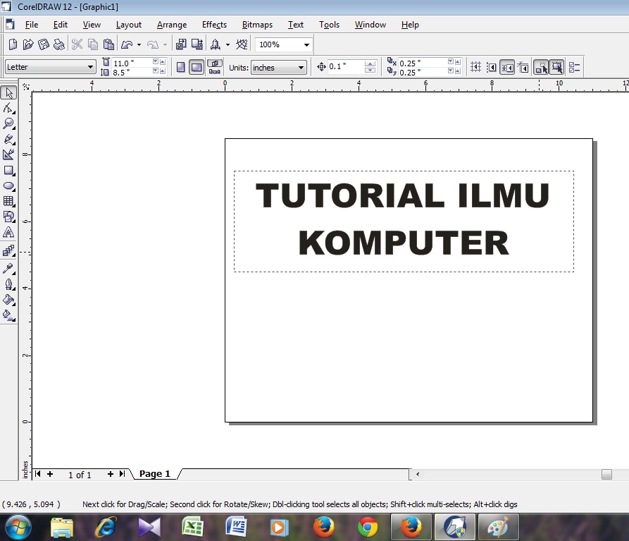TUTORIAL ILMU KOMPUTER: Cara Membuat Teks Dengan Menggunakan Contour