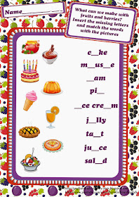 English for Kids Step by Step: Fruits and Berries Worksheets
