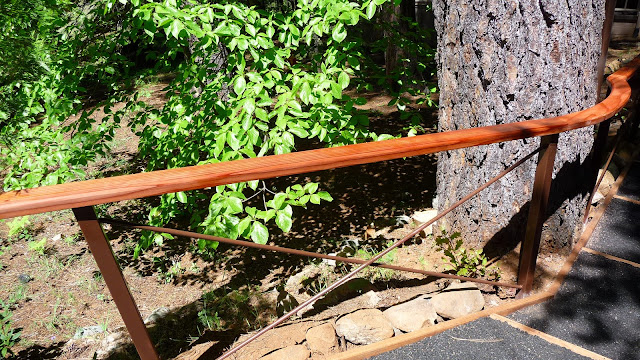 Living Iron: Redwood Railing, Stained