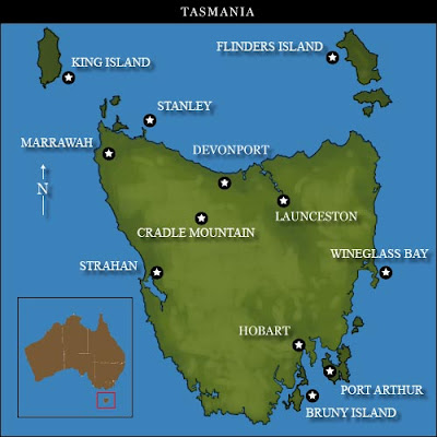 Tasmania Map Pictures | Map of Australia Region Political