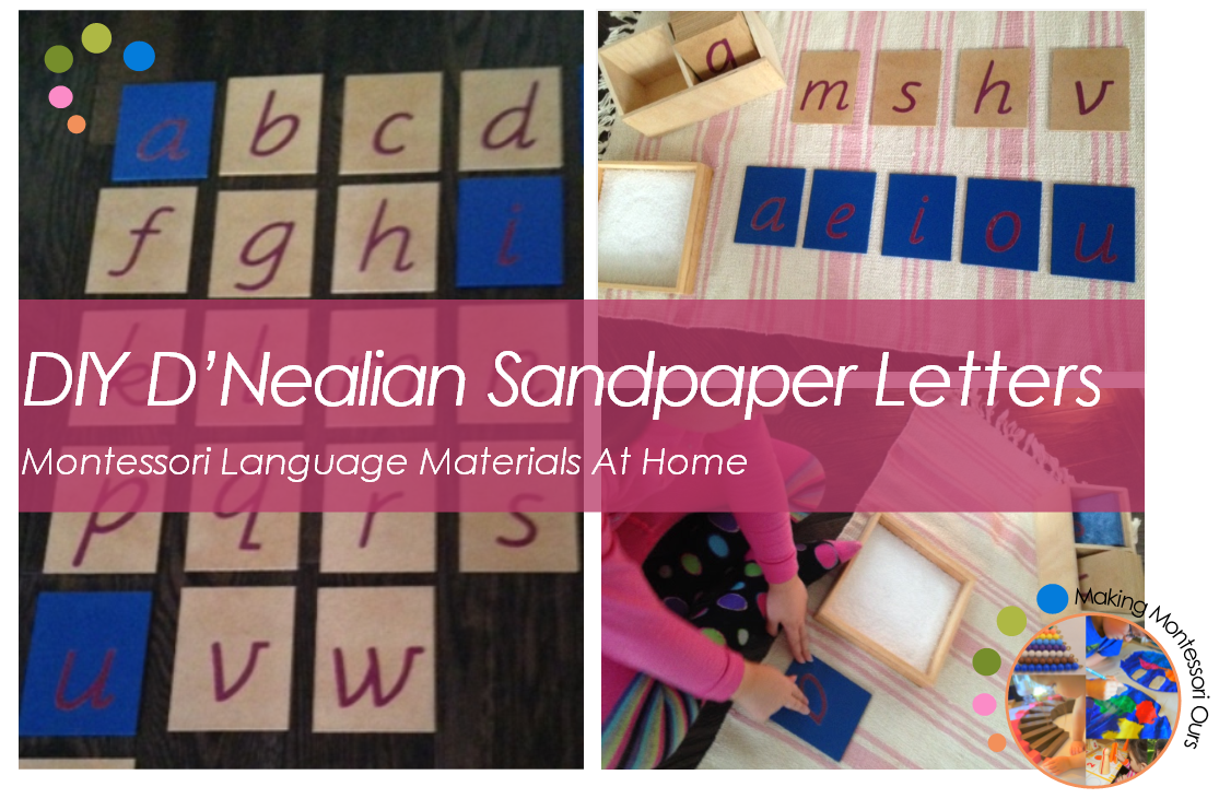 DIY D'Nealian Sandpaper Letters, Montessori Language Materials At Home ...