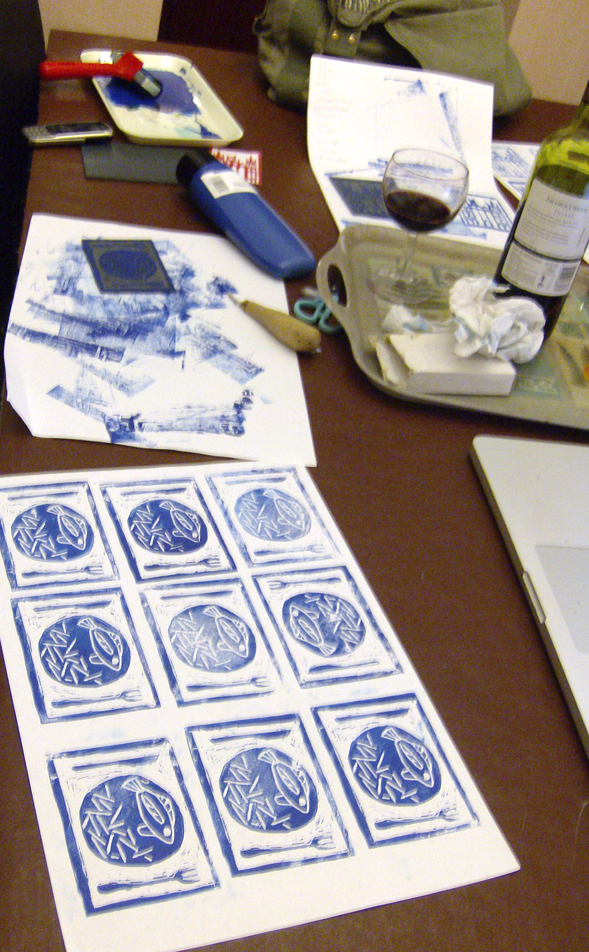 Miss Robinson's Art: The Fun Fiasco - Lino Printing