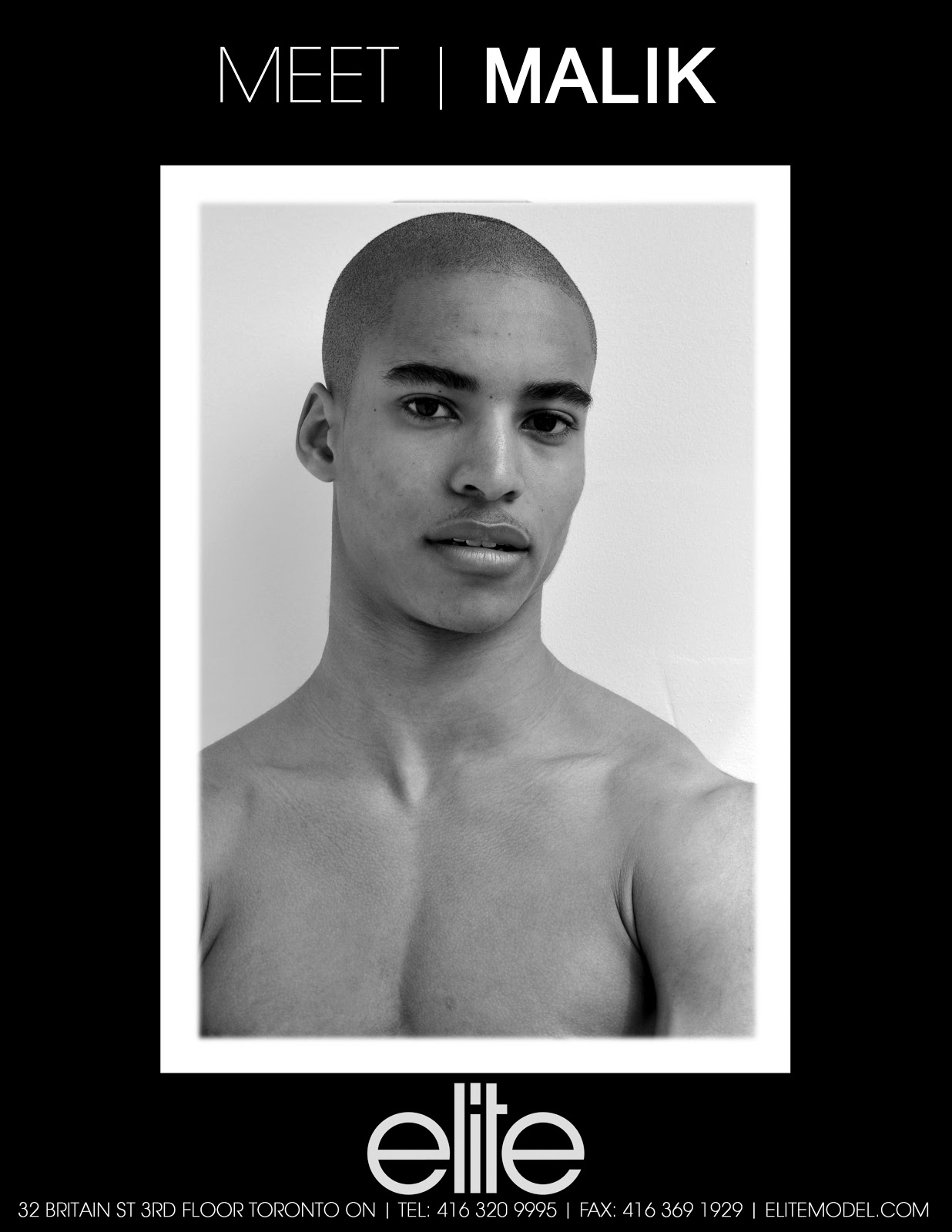 ELITE MODEL MANAGEMENT TORONTO : Meet Malik!