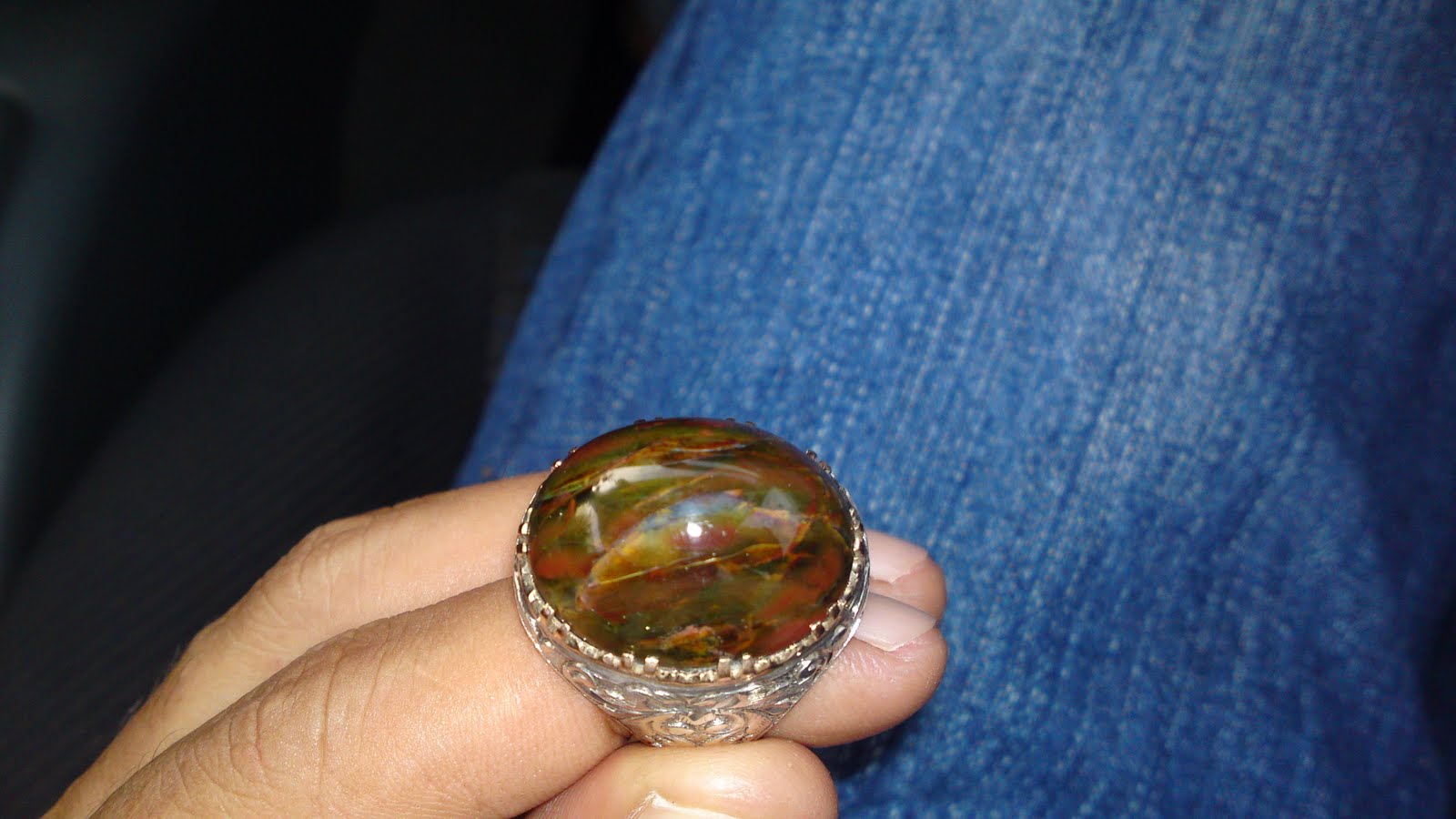 KOLEKSI PUSAKA ALAM: Cincin Akik Garut Api Pancawarna(Telah ditebus)