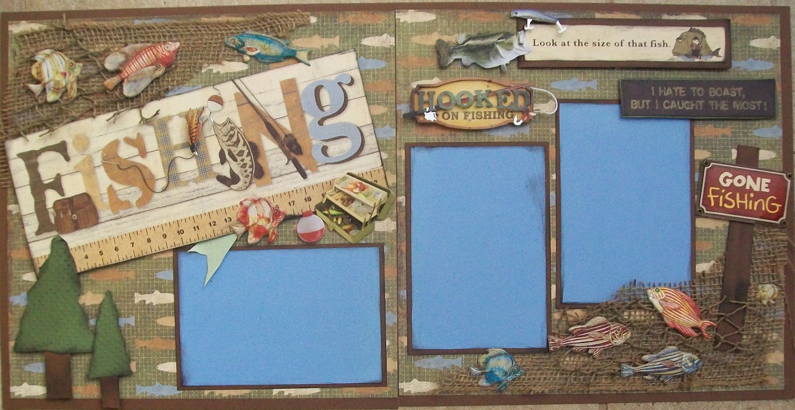 AMAZING GRACE Paper Crafts: Fishing Layouts