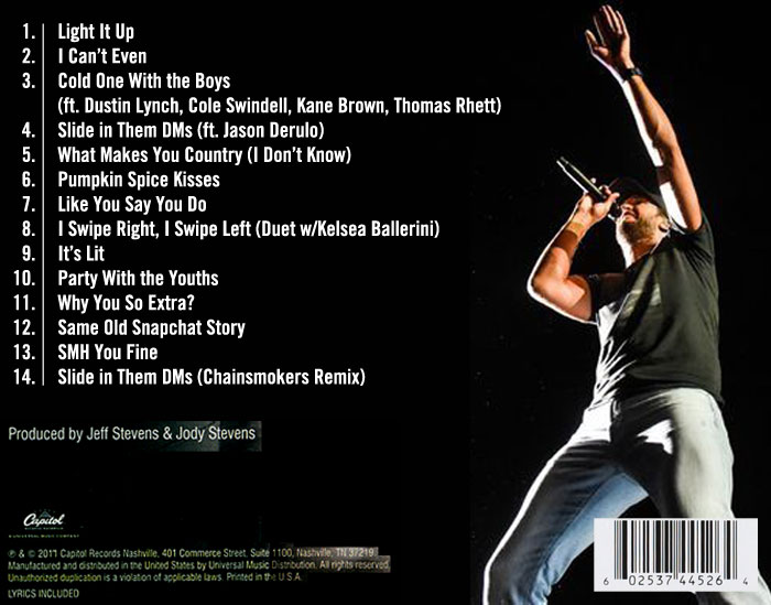 Farce the Music: Exclusive! The Track List for Luke Bryan's New Album!