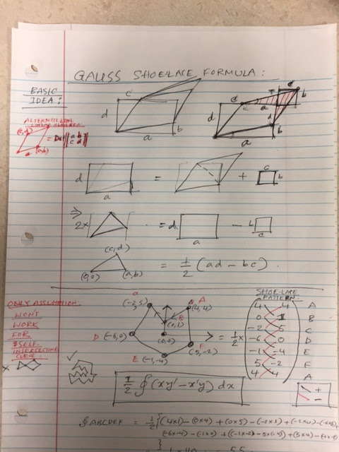 Desert Rose: Gauss shoelace formula