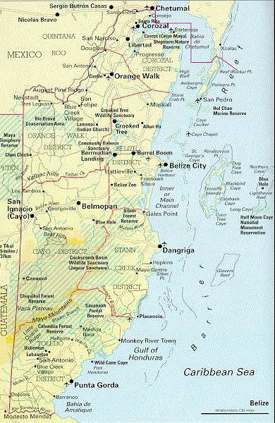 Mapas Geográficos de Belize