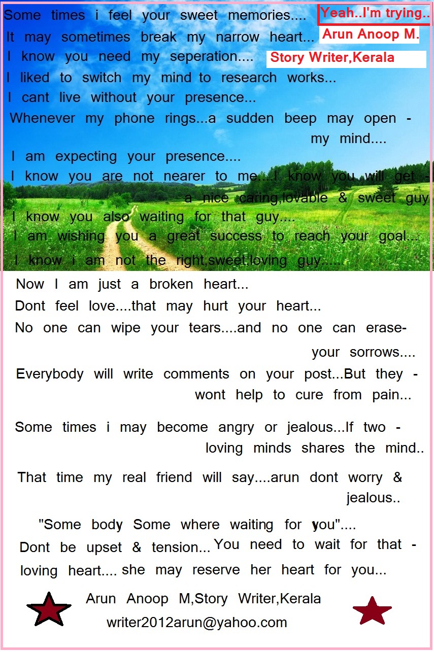 Its a real Life..!!! Enjoy with my poems......