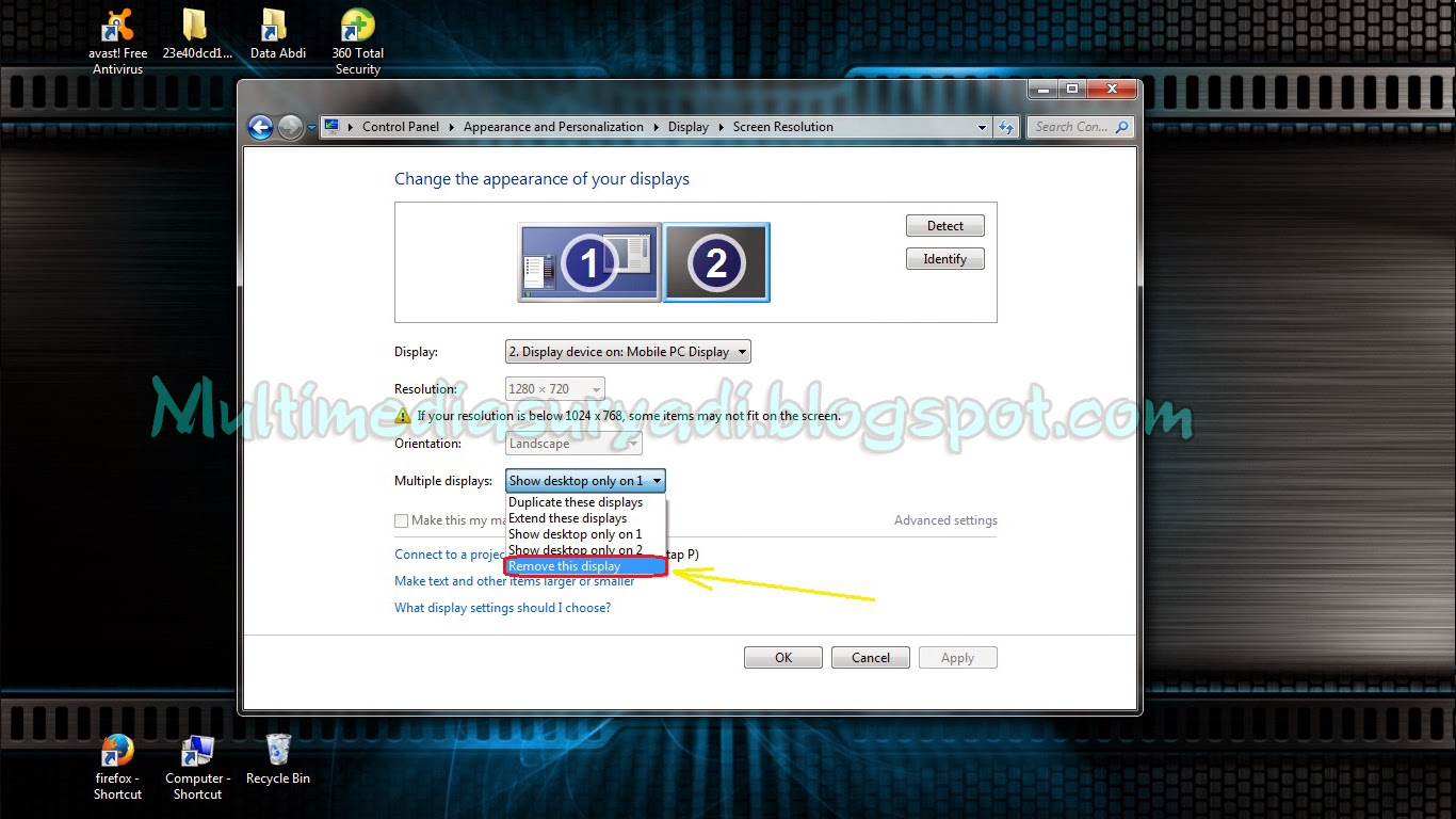 Cara Menghapus Layar Display ke2 | Belajar Tentang Multimedia