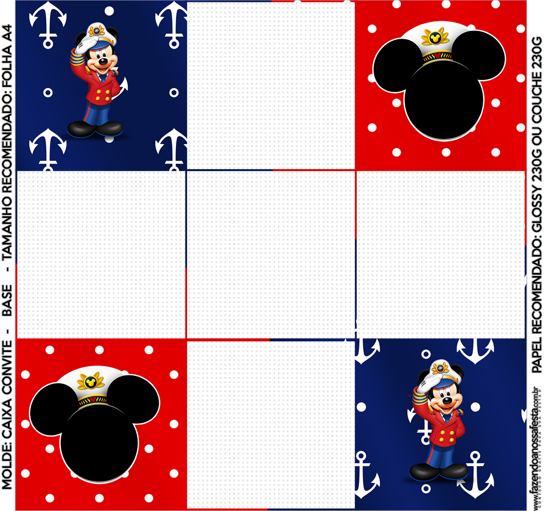 Mickey Sailor: Free Printables Boxes. - Oh My Fiesta! in english