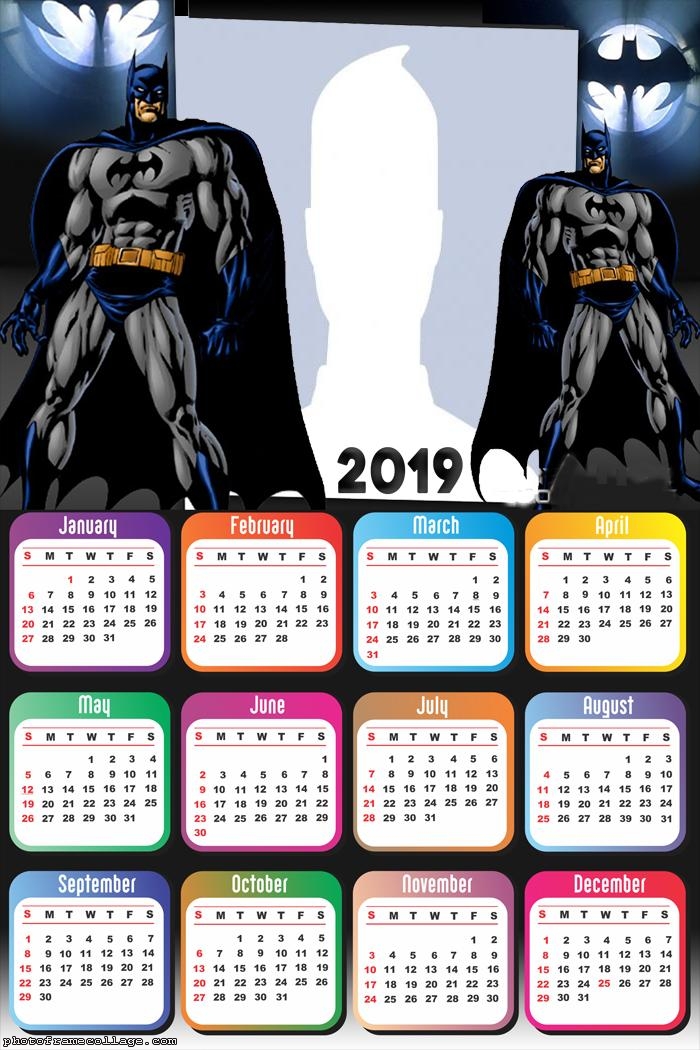 Free Printable Batman 2019 Calendar. - Oh My Fiesta! for Geeks