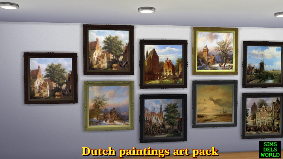 SimsDelsWorld: The Sims 4 : Dutch paintings art pack (CC version)