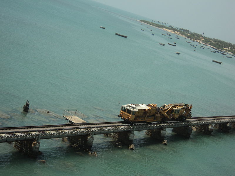 Tamilnadu Tourism: Pamban Rail Bridge (Pamban Railway Scissors Bridge ...