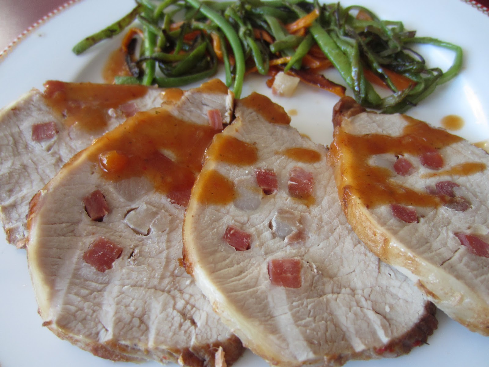 Deliciosa Gula: LOMO DE CERDO MECHADO, ASADO AL OPORTO