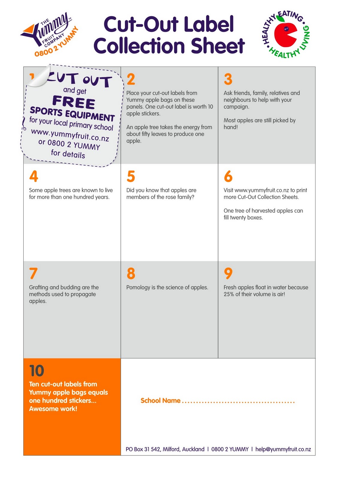 Muritai Sports: Yummy Apple Sticker Promotion