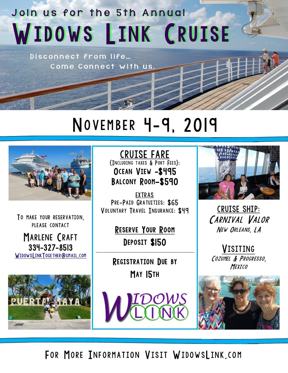 Widow’s Christian Place: Widows Link Cruise
