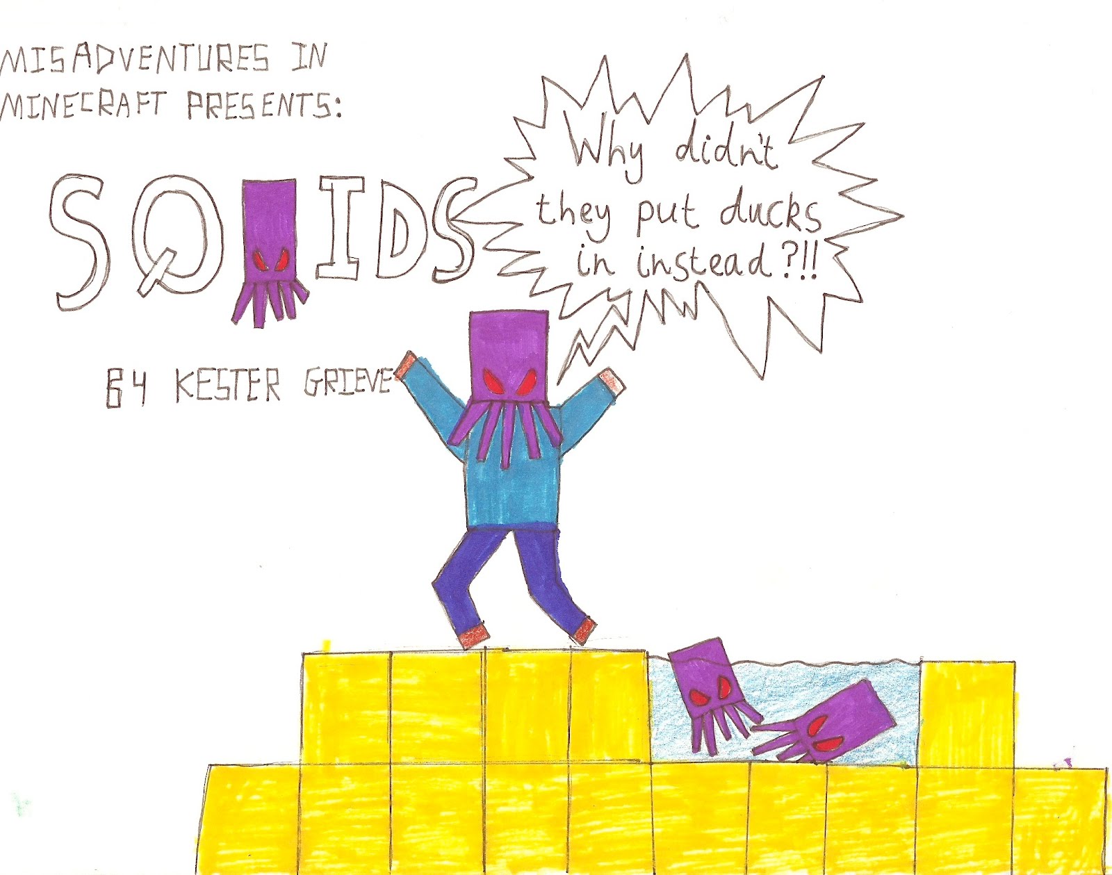 Minecraft Papercraft Squid