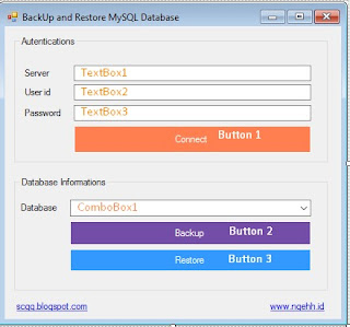 VB.Net Example : Aplikasi Backup & Restore MySQL Database vb.net | KODE AJAIB