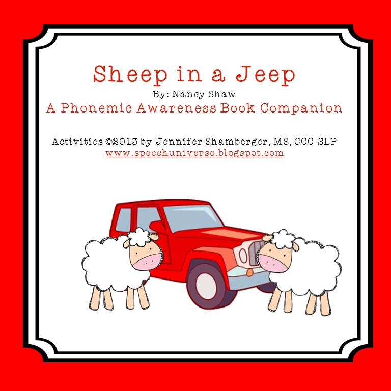 Sheep in a Jeep: A Phonemic Awareness Book Companion | My Speech Universe