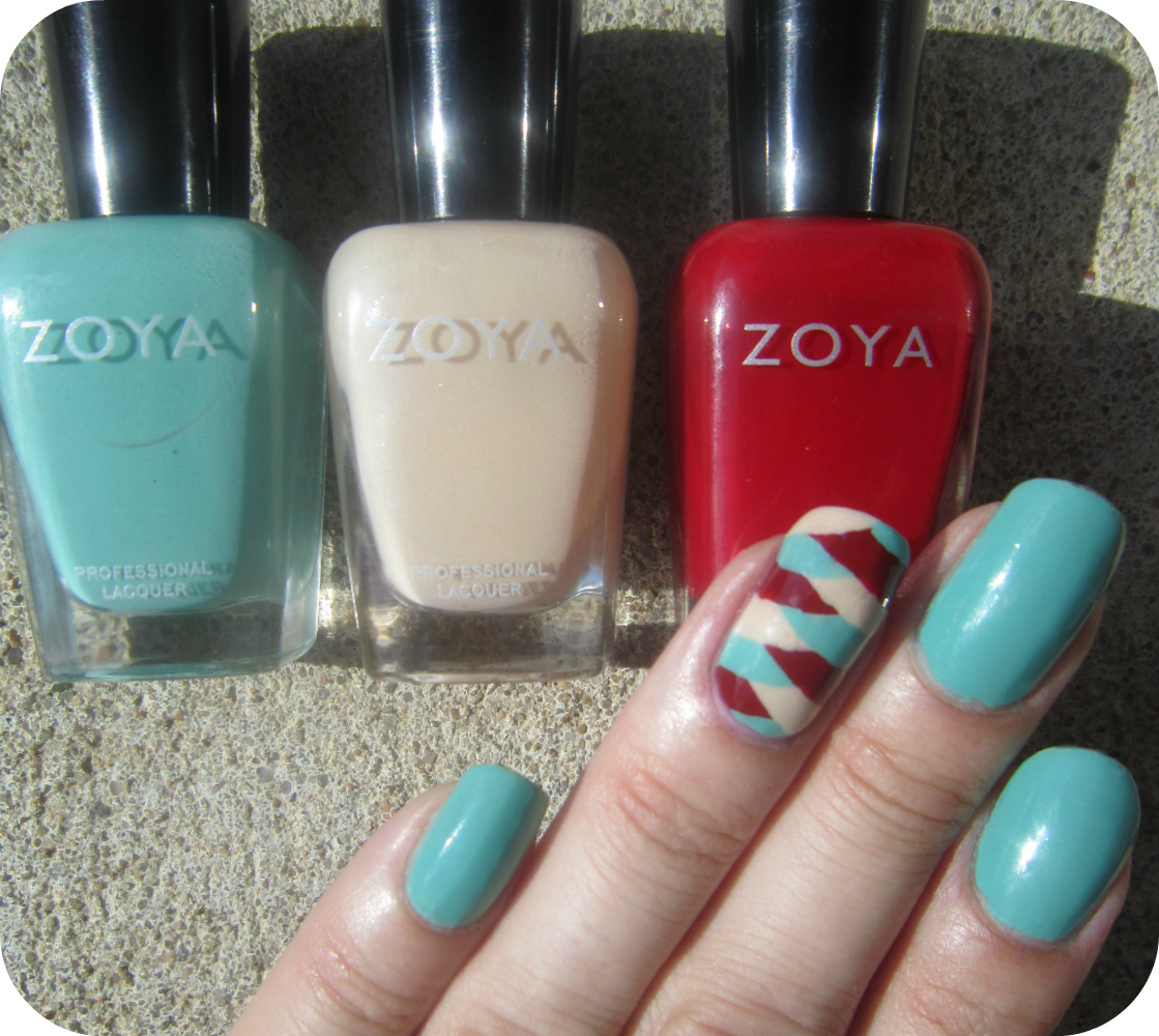 Zoya Wednesday & A Fishtail Braid Accent Nail
