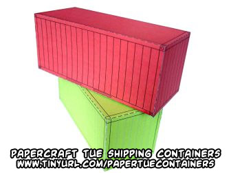 Ninjatoes' papercraft weblog: D/L #papercraft shipping container freebies: