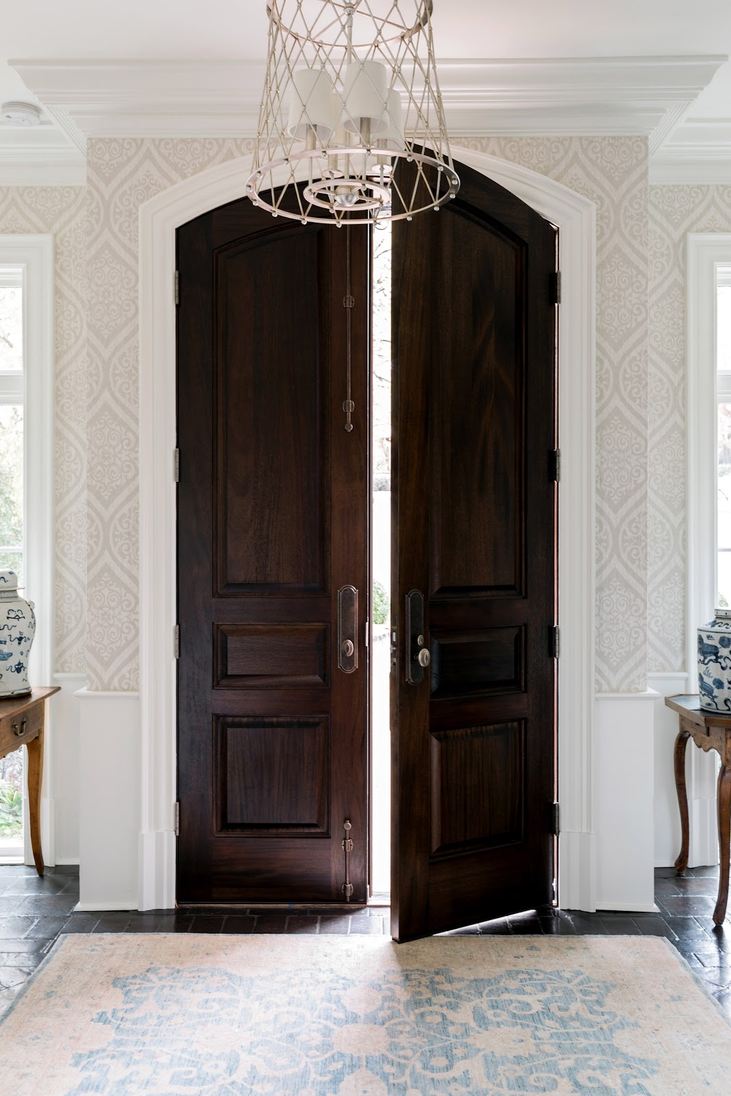 BEFORE AND AFTER POWDER ROOM AND FOYER - design indulgence